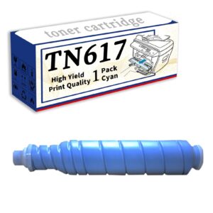 compatible replacement for konica minolta tn617 toner cartridge, high yield for bizhub c70hc 65hc printer cyan-1 pack