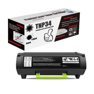 rioman tnp34 toner cartridge compatible with chip replacement for konica minolta high yield compatible for konica minolta bizhub 4700p toner printers