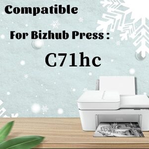 Compatible Replacement for Konica Minolta TN621 Toner Cartridge, High Yield for Bizhub Press C71hc Printer 4 Color