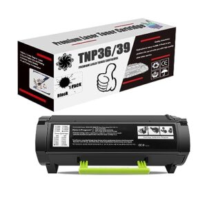 rioman tnp36 tnp39 toner cartridge compatible with chip replacement for konica minolta high yield compatible for konica minolta bizhub 3300pp toner printers