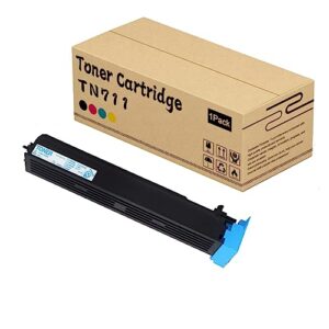 rioman tn711 toner cartridge compatible replacement for konica minolta tn711 to use with bizhub c654 c754 toner printer cyan