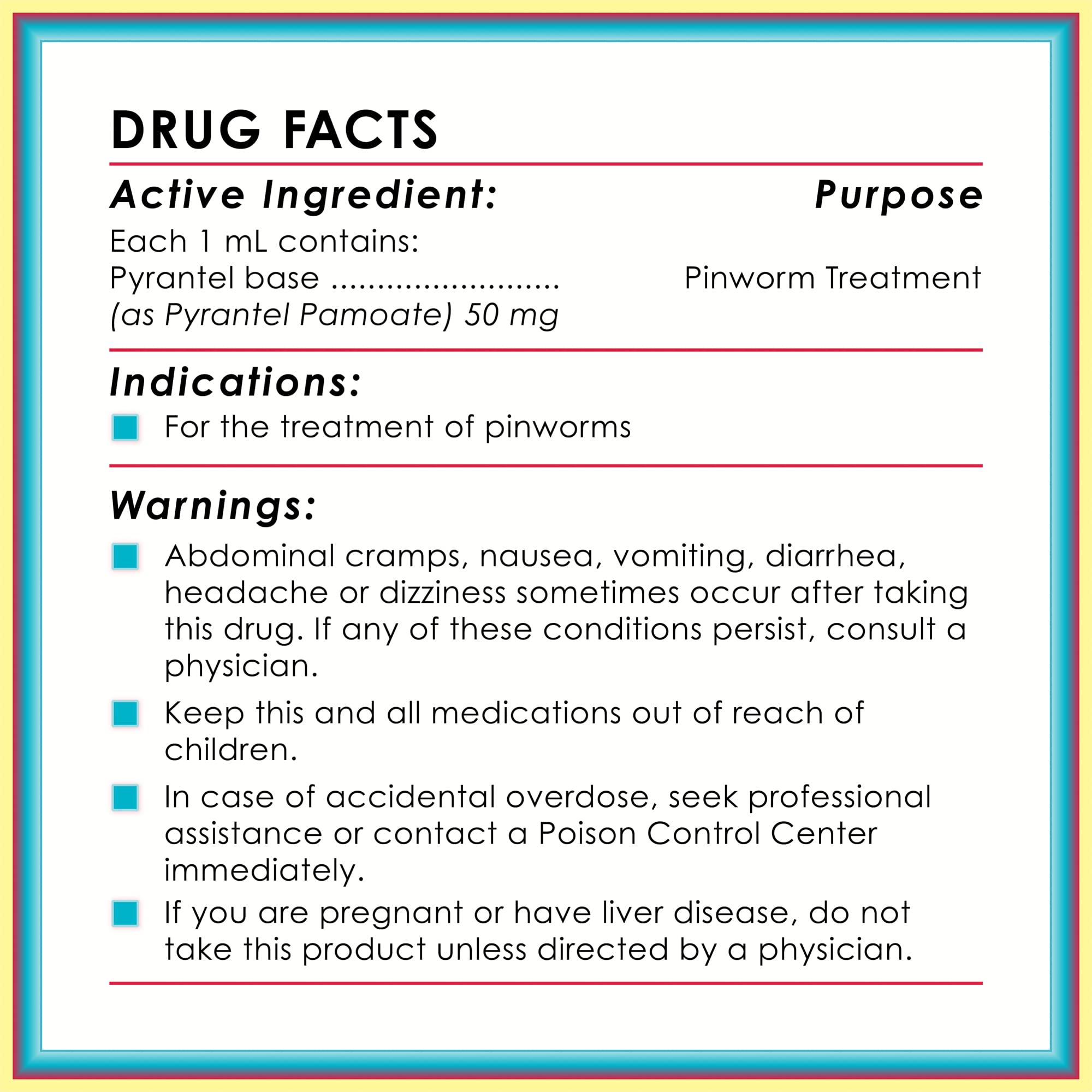 Oral-Pro, Pyrantel Pamoate Oral Suspension 50mg/mL, Pinworm Treatment for Adults and Children 32 Ounce