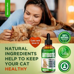 Natural Antibiotics for Cats | Cat Antibiotics | Supports Cat Allergy Relief | Cat Itch Relief | Cat Allergy Support | Cat Multivitamin | Pet Antibiotics | Cat Antibiotics | 2 Oz