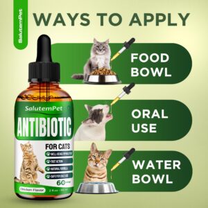 Natural Antibiotics for Cats | Cat Antibiotics | Supports Cat Allergy Relief | Cat Itch Relief | Cat Allergy Support | Cat Multivitamin | Pet Antibiotics | Cat Antibiotics | 2 Oz