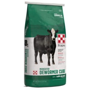 purina | safe-guard cattle cube dewormer | 50 pound (50 lb) bag