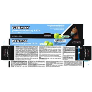 ivermax apple flavored ivermectin equine paste dewormer - 2 pack