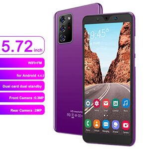 Tbest Telephone Portable Unlocked Android Phones,Unlocked pl Note30 Plus 5.72in Dual Cards Dual Standby Smartphone 512MB+4GB Violet