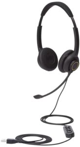 amazoncommercial double sided wired usb headset