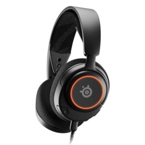 steelseries new arctis nova 3 multi-platform gaming headset - signature arctis sound - clearcast gen 2 mic - pc, ps5/ps4, xbox series x|s, switch, mobile,black