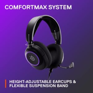 SteelSeries New Arctis Nova 3 Multi-Platform Gaming Headset - Signature Arctis Sound - ClearCast Gen 2 Mic - PC, PS5/PS4, Xbox Series X|S, Switch, Mobile,Black