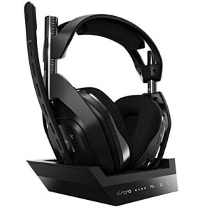 astro gaming a50 wireless headset + base station gen 4 - compatible with ps5, ps4, pc, mac - black/silver