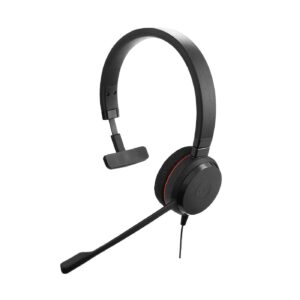 jabra evolve 20 ms teams wired headset, mono telephone headset for greater productivity, superior sound for calls and music, usb connection, all day comfort design