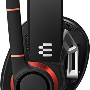 EPOS I SENNHEISER GSP 500 Wired Open Acoustic Gaming Headset, Noise-Cancelling Microphone, Adjustable Headband with Customizable Contact Pressure, Volume Control, PC + Mac + Xbox + PS4, Pro –Black/Red