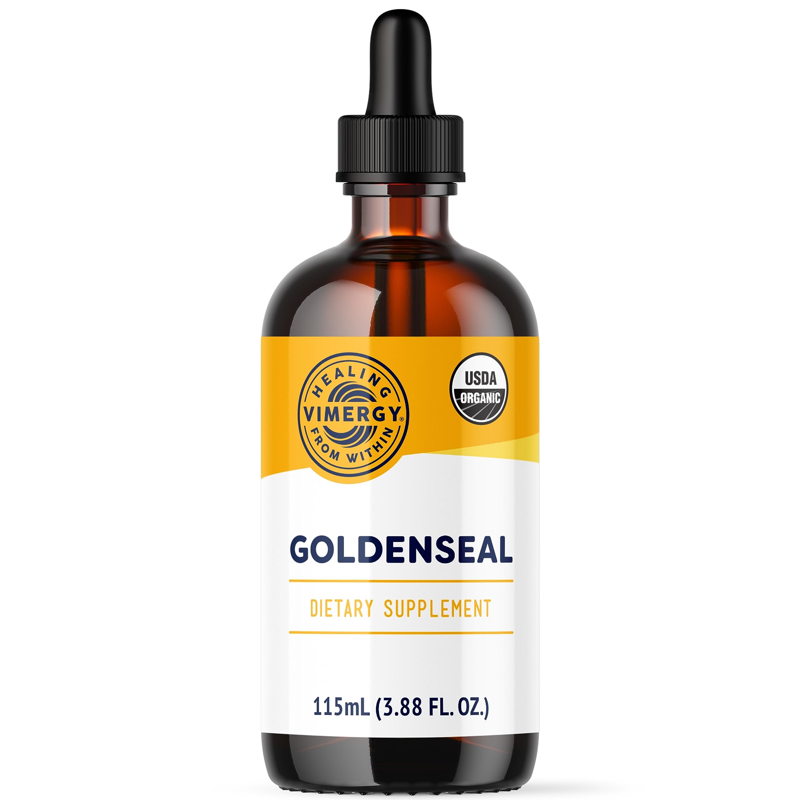 Vimergy USDA Organic Goldenseal Extract, 57 Servings - Alcohol-Free, Gluten-Free, Non-GMO, Kosher, Corn-Free, Soy-Free, Vegan & Paleo Tincture (115 ml)