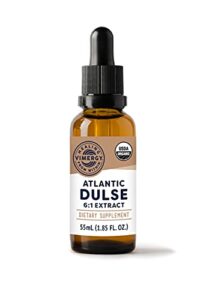 vimergy usda organic atlantic dulse extract, 55 servings – raw liquid seaweed dulse supplement drops - alcohol-free, vegan & paleo friendly (55 ml)