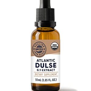 Vimergy USDA Organic Atlantic Dulse Extract, 55 Servings – Raw Liquid Seaweed Dulse Supplement Drops - Alcohol-Free, Vegan & Paleo Friendly (55 ml)