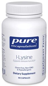 pure encapsulations l-lysine - essential amino acid supplement for immune support & gum, lip health* - with l-lysine hcl - 90 capsules