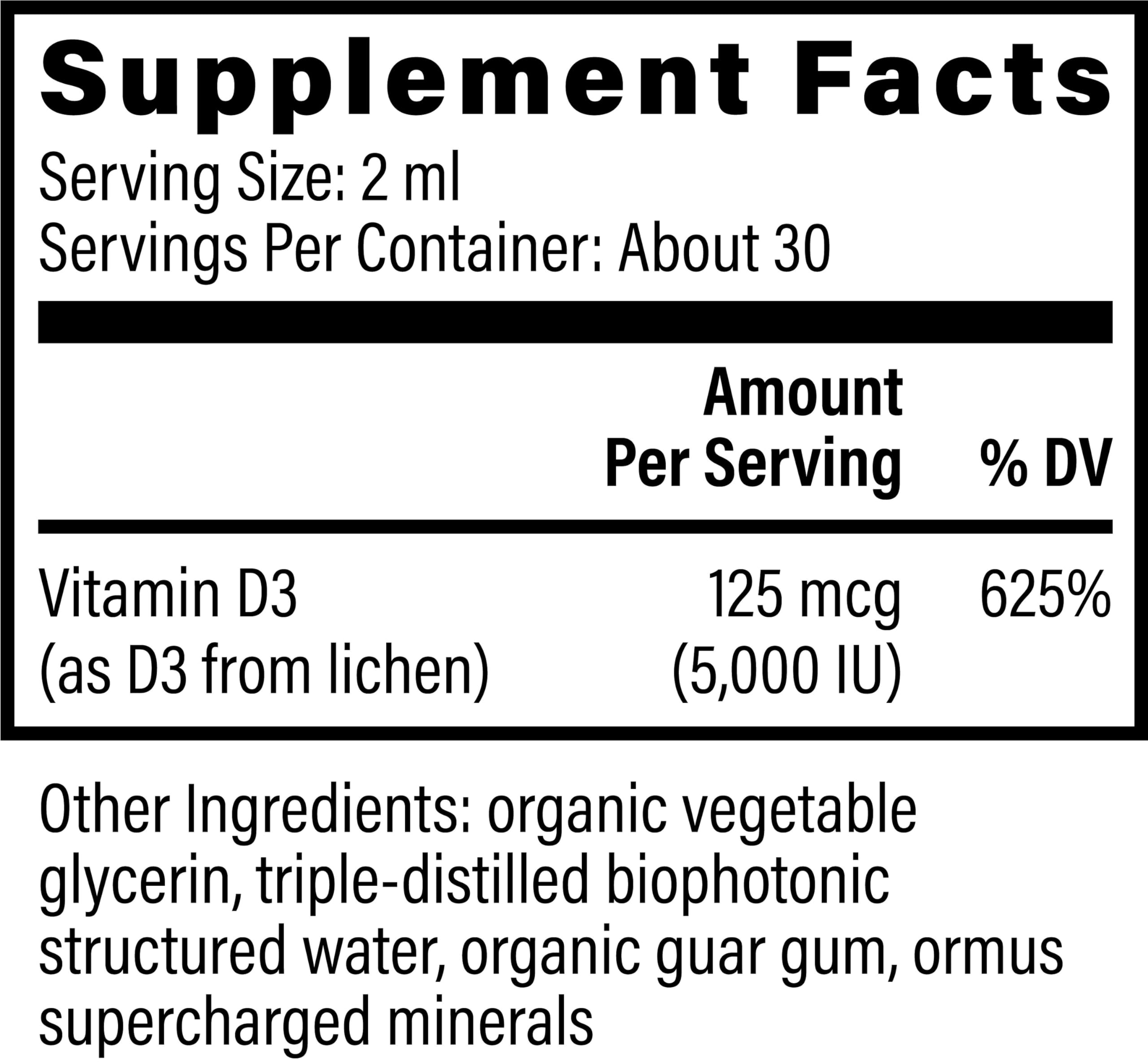 Global Healing USDA Organic Vitamin D3 5000IU Liquid Supplement Drops for Women & Men- Non-GMO Helps Support Bones and Immune System. Vegan-Friendly Formula Delivers Active Form of Vitamin D(2 Fl Oz)