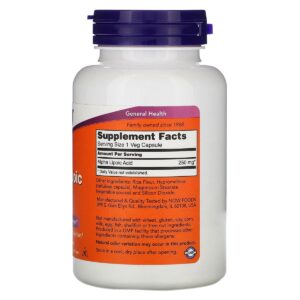 NOW Supplements, Alpha Lipoic Acid 250 mg, Supports Glutathione Production*, Free Radical Scavenger*, 120 Veg Capsules