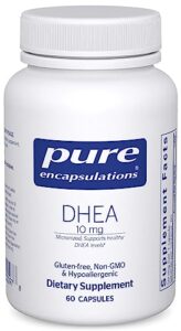 pure encapsulations dhea 10 mg - adrenal supplement for immune support, metabolism & hormone balance - with micronized dhea - 60 capsules