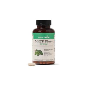 naturewise 5-htp 200mg mood support, natural sleep aid helps promote healthy eating habits, easy-to-digest delayed release capsules enhanced w/ vitamin b6, non-gmo (2 month supply - 60 count)