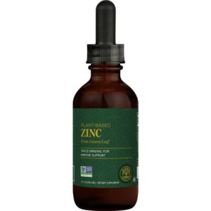 global healing usda organic zinc liquid supplement - pure vitamin drops for immune system boost, hormone balance, and healthy aging - vegan-friendly, non-gmo - 2 fl oz