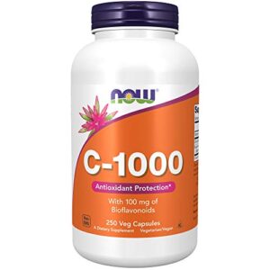 now supplements, vitamin c-1,000 with 100 mg of bioflavonoids, antioxidant protection*, 250 veg capsules