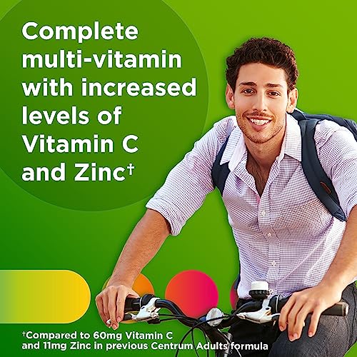 Centrum Adult Multivitamin/Multimineral Supplement with Antioxidants, Zinc, Vitamin D3 and B Vitamins, Gluten Free, Non-GMO Ingredients - 200 Count