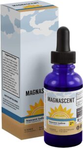 magnascent nascent iodine organic daily health supplement high potency 2% concentrated liquid iodine drops supports energy & metabolism (1oz/30ml)