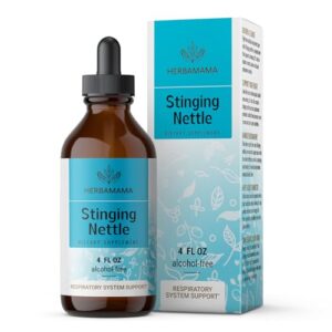 herbamama stinging nettle root tincture - organic stinging nettle root liquid extract - urtica dioica herbal drops supplement - 4 fl oz