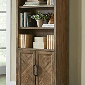 Martin Furniture Traditional Wood Doors, Office Shelving, Storage Cabinet, Fully Assembled, Brown Bookcase