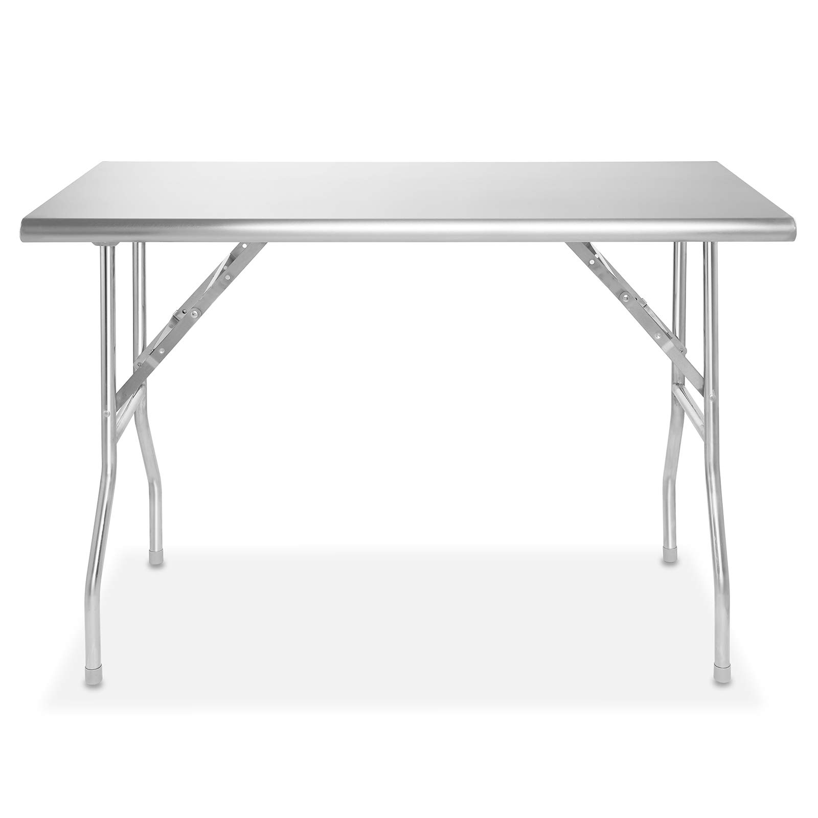 GRIDMANN Stainless Steel Folding Table 48 x 24 Inch, NSF Kitchen Prep & Work Table