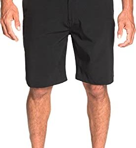 Quiksilver mens Union Amphibian Hybrid 20 Inch Outseam Water Friendly Casual Shorts, Black Solid, 36 US