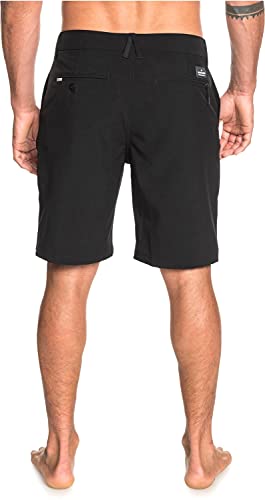 Quiksilver mens Union Amphibian Hybrid 20 Inch Outseam Water Friendly Casual Shorts, Black Solid, 36 US