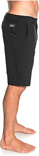 Quiksilver mens Union Amphibian Hybrid 20 Inch Outseam Water Friendly Casual Shorts, Black Solid, 36 US