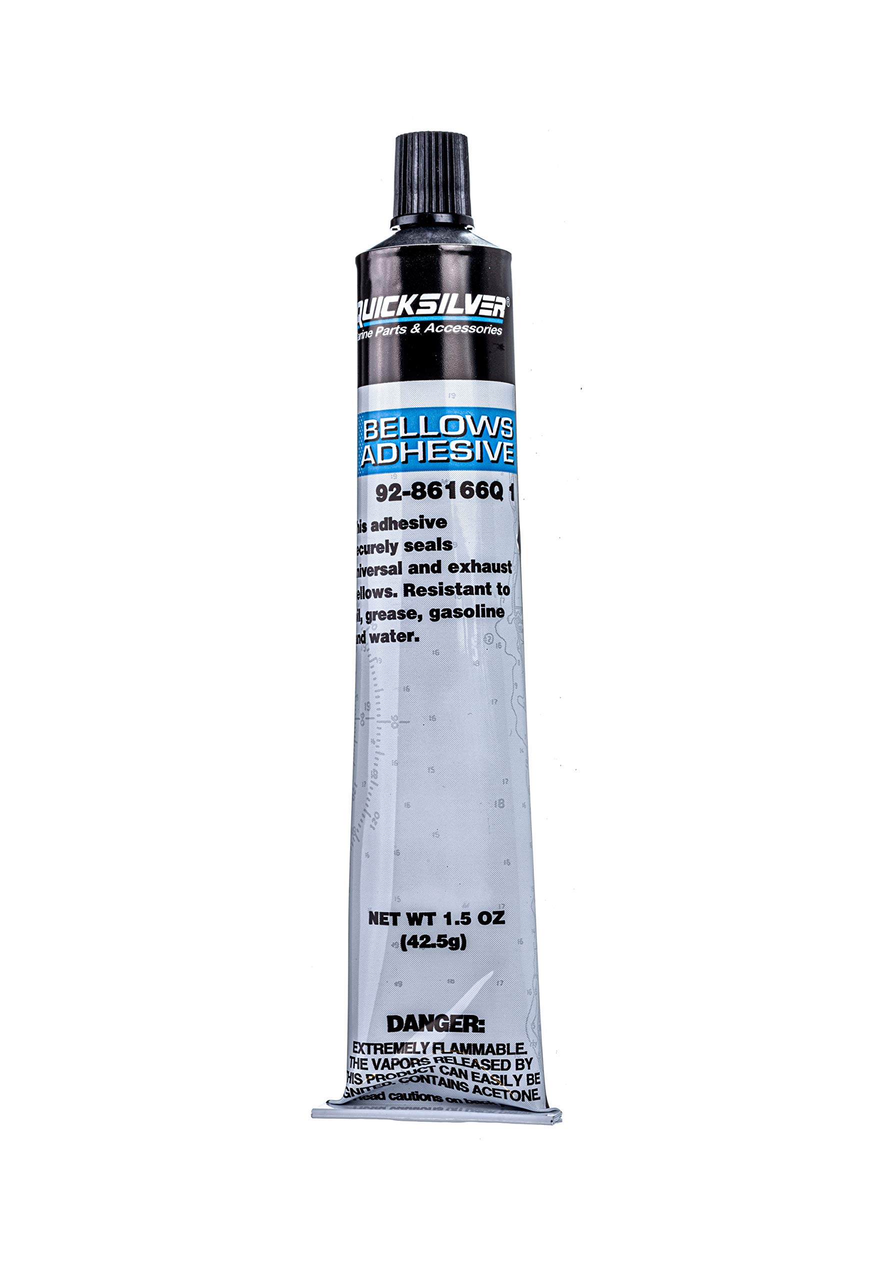 Quicksilver 86166Q1 Bellows Adhesive – Resistant to Oil, Grease, Gasoline and Water – 1.5 oz Tube