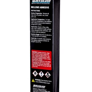 Quicksilver 86166Q1 Bellows Adhesive – Resistant to Oil, Grease, Gasoline and Water – 1.5 oz Tube