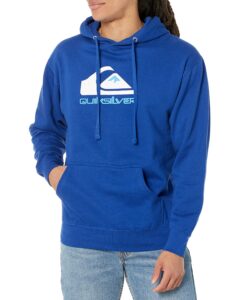 quiksilver men's mw logo hoody hooded fleece sweatshirt, royal blue, medium