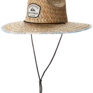 Quiksilver Waterman Men's Sun Protection Lifeguard Straw Hat, Dusk Blue Outsider Waterman, L/XL