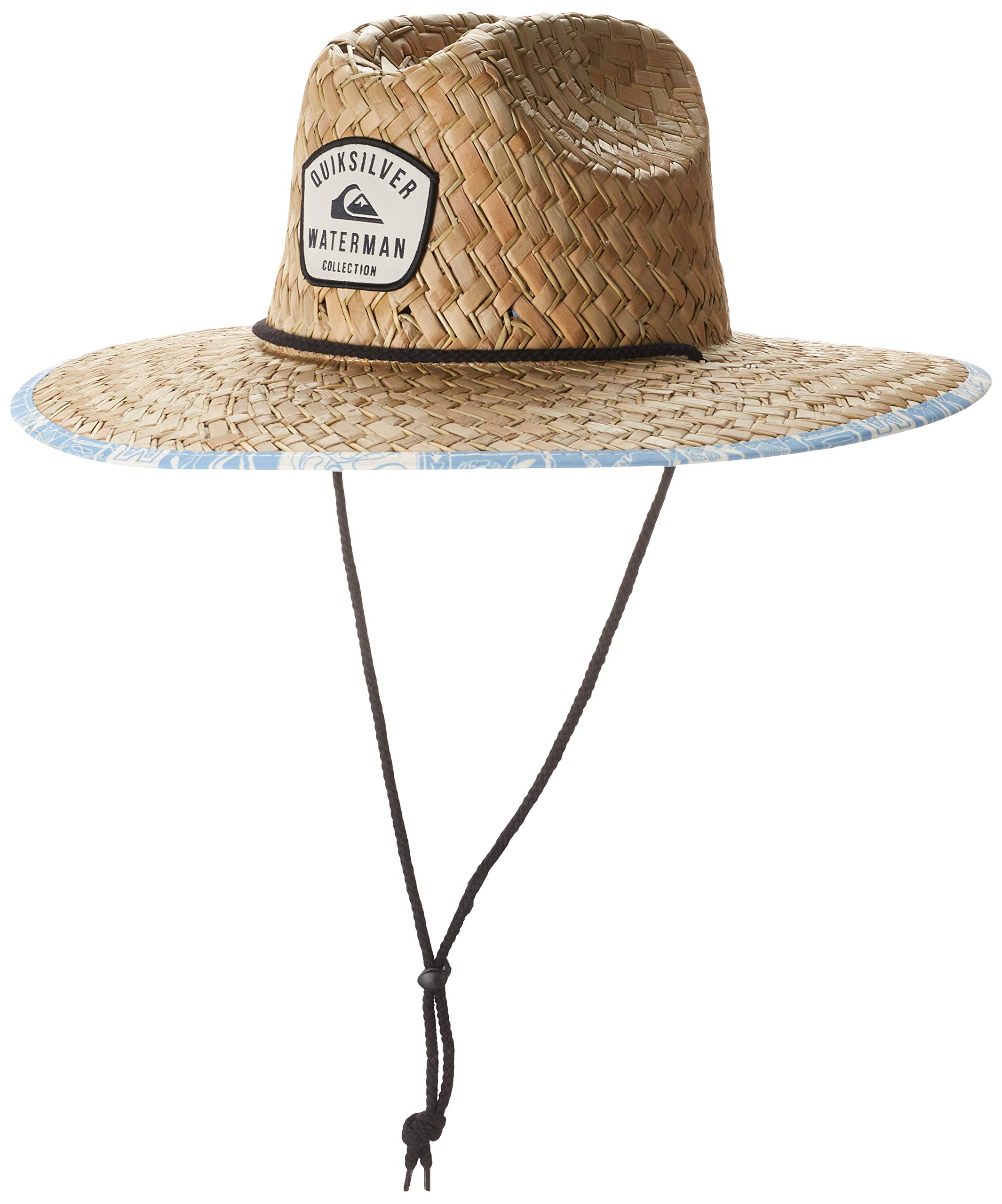 Quiksilver Waterman Men's Sun Protection Lifeguard Straw Hat, Dusk Blue Outsider Waterman, L/XL