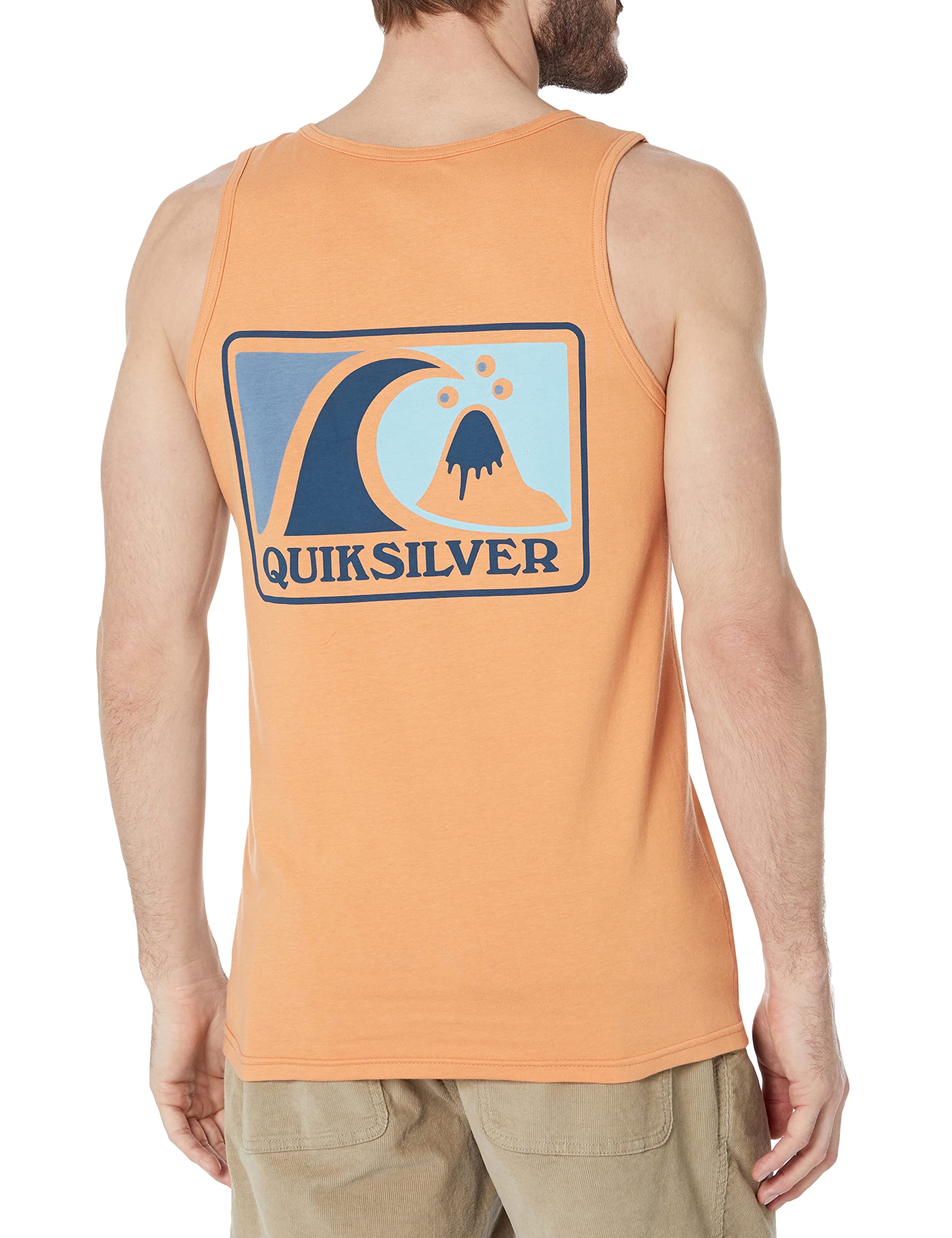 Quiksilver Men's Mellow Bubble Tank Tee Shirt, Copper TAN, Medium