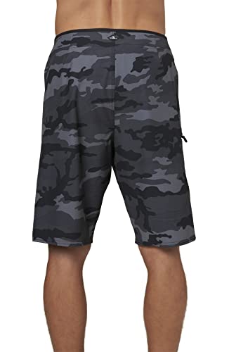 O'NEILL Men's GI Jack 21 Inch Boardshorts - Quick Dry Swim Trunks for Men with Stretch Fabric and Pockets,Black Camo-42