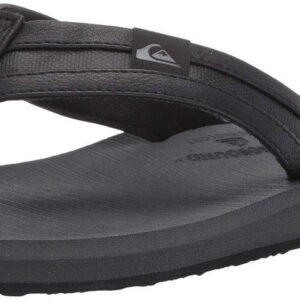 Quiksilver Men's Carver Squish Flip-Flop, Black/Grey/Black, 12(45) M US