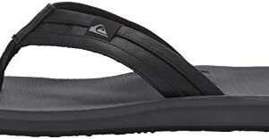 Quiksilver Men's Carver Squish Flip-Flop, Black/Grey/Black, 12(45) M US