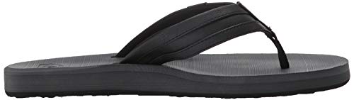 Quiksilver Men's Carver Squish Flip-Flop, Black/Grey/Black, 12(45) M US