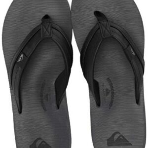 Quiksilver Men's Carver Squish Flip-Flop, Black/Grey/Black, 12(45) M US