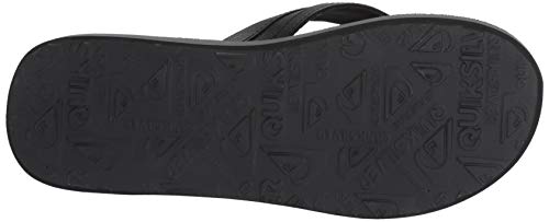 Quiksilver Men's Carver Squish Flip-Flop, Black/Grey/Black, 12(45) M US