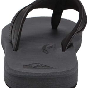 Quiksilver Men's Carver Squish Flip-Flop, Black/Grey/Black, 12(45) M US