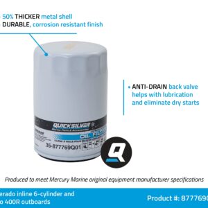 Quicksilver 877769Q01 Oil Filter for Mercury Verado Six-Cylinder Outboards