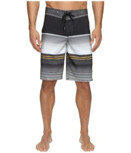 quiksilver men's standard everyday stripe vee 21 boardshort, tarmac, 34